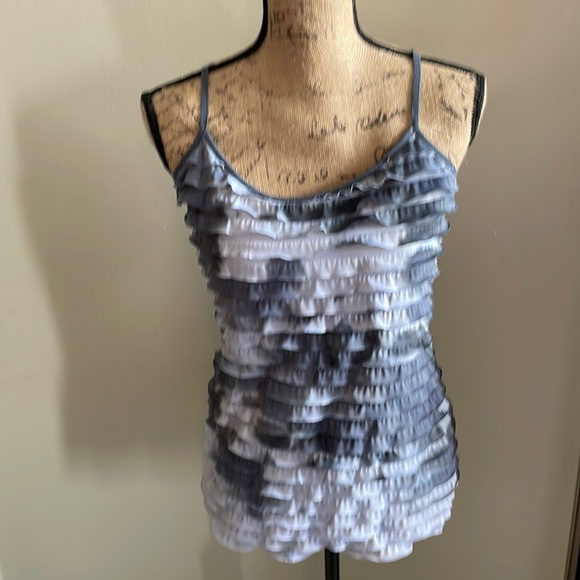 Tops | Cute Ruffle Tank With Shelf Bra | Poshmark